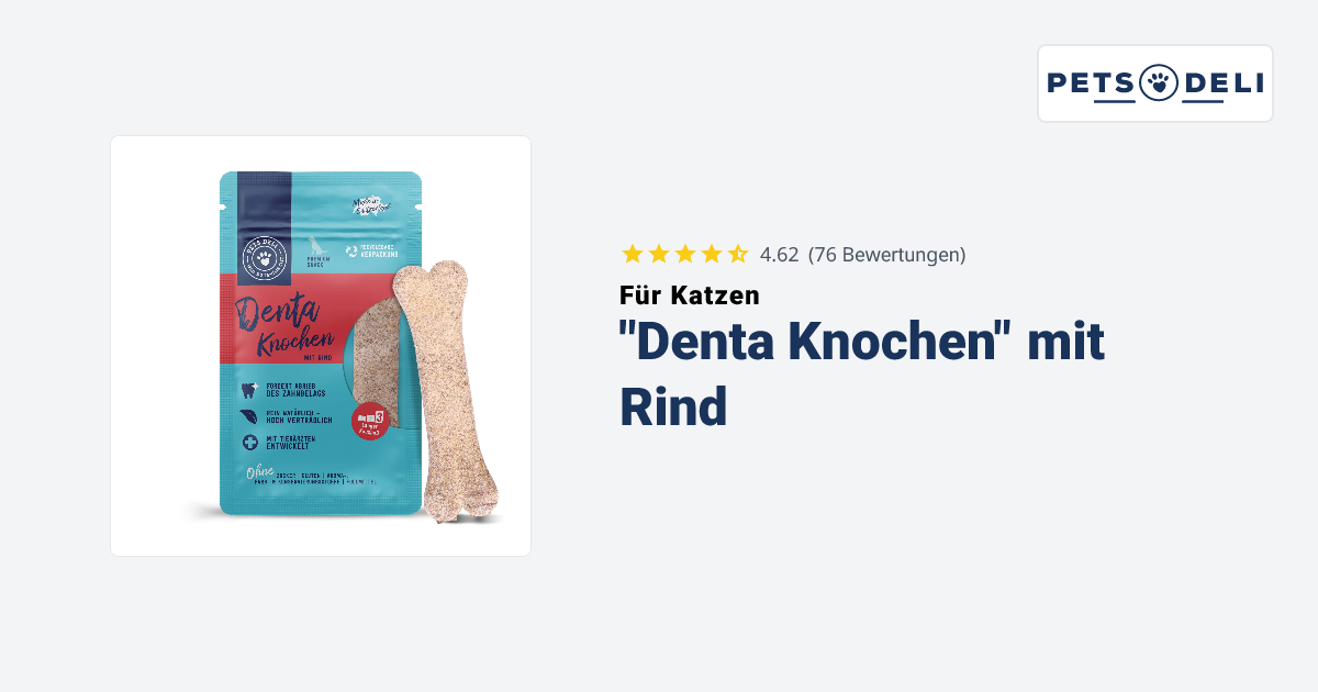 Denta Knochen mit Rind für Hunde - Pets Deli